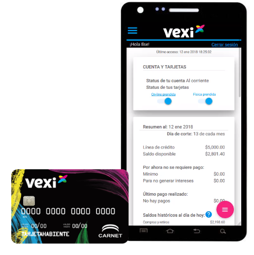 Tarjeta de Crédito Vexi » iKiwi.com.mx